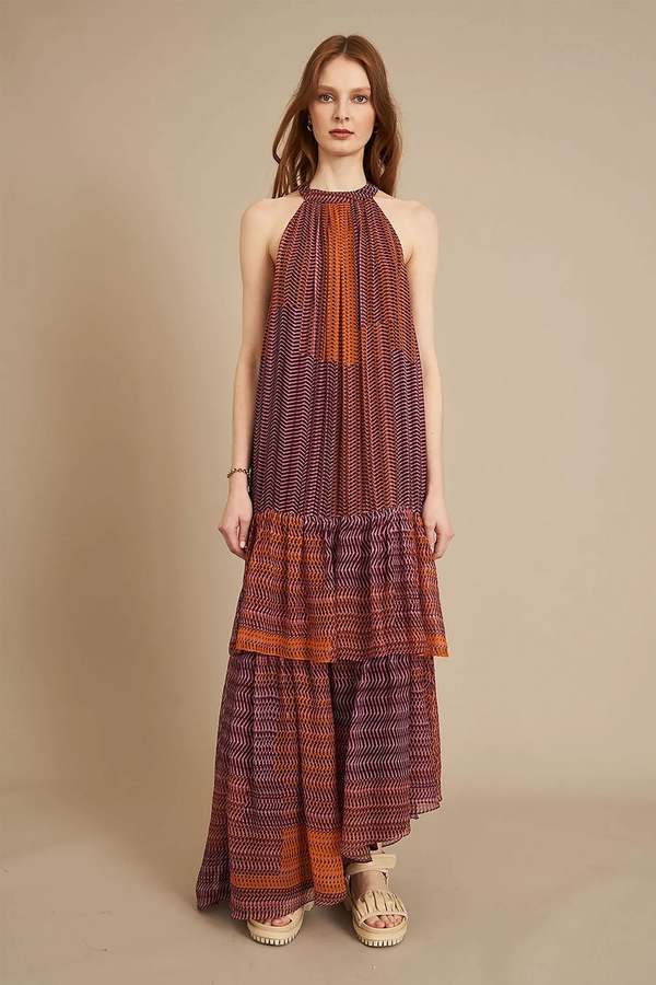 Christy Lynn Capi Halter Dress - Violet | Garmentory