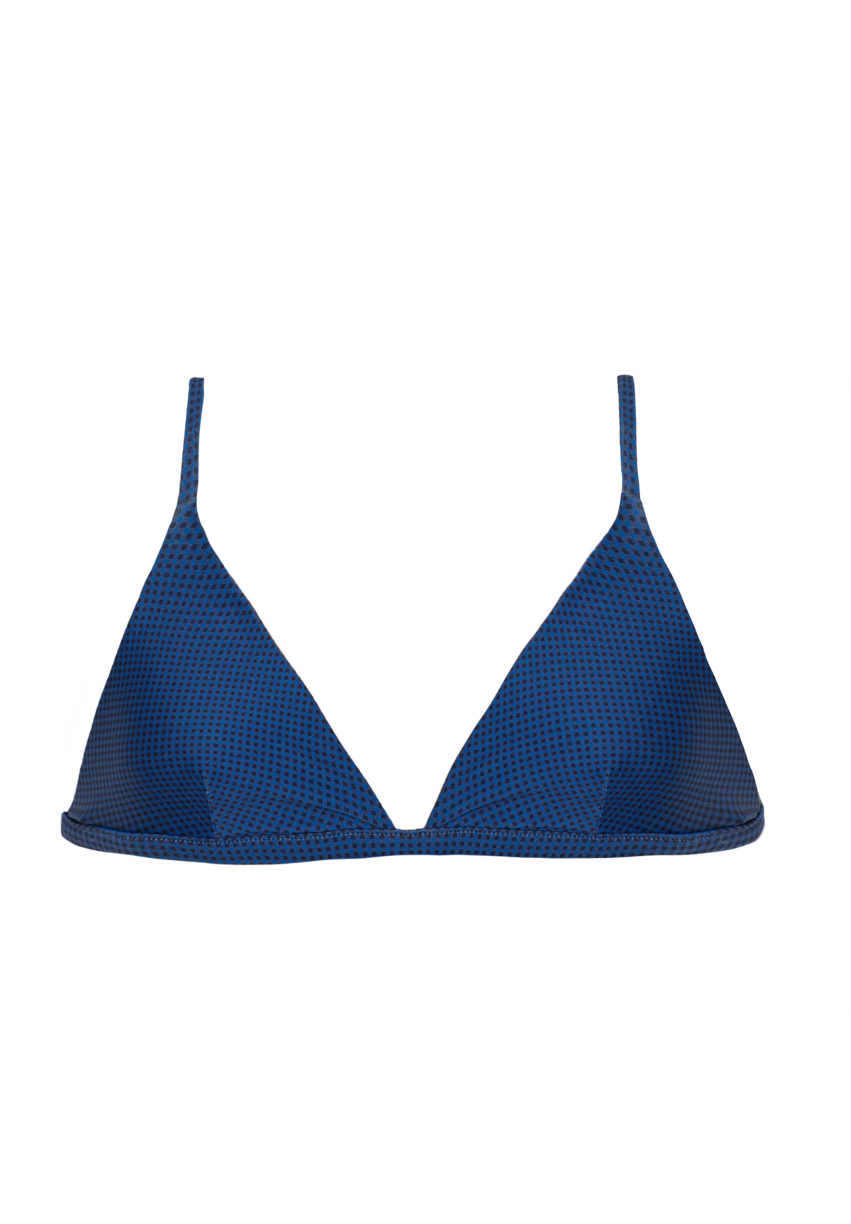 Clostoriesbcn Simone reversible triangle top - mini gingham blue ...