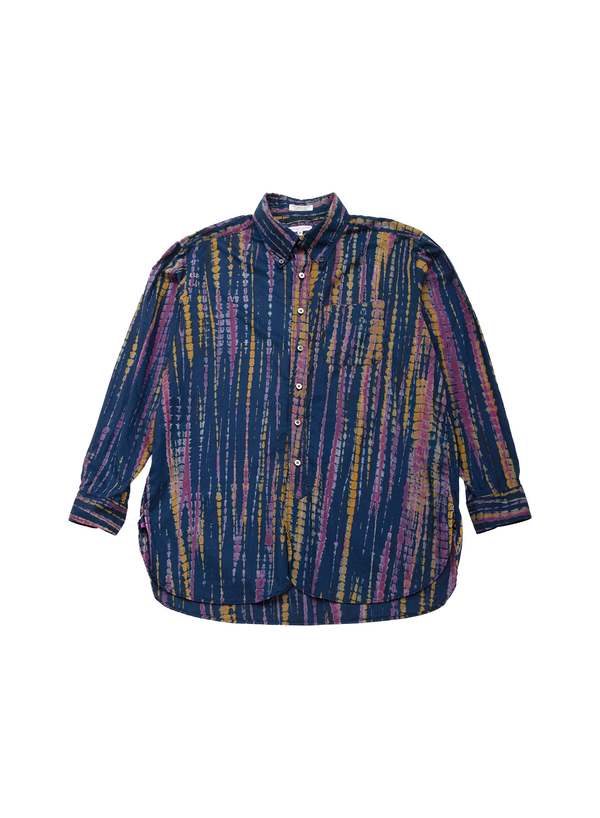 Engineered Garments Cotton Lawn 19 Century BD Shirt - Navy Batik Stripe ...