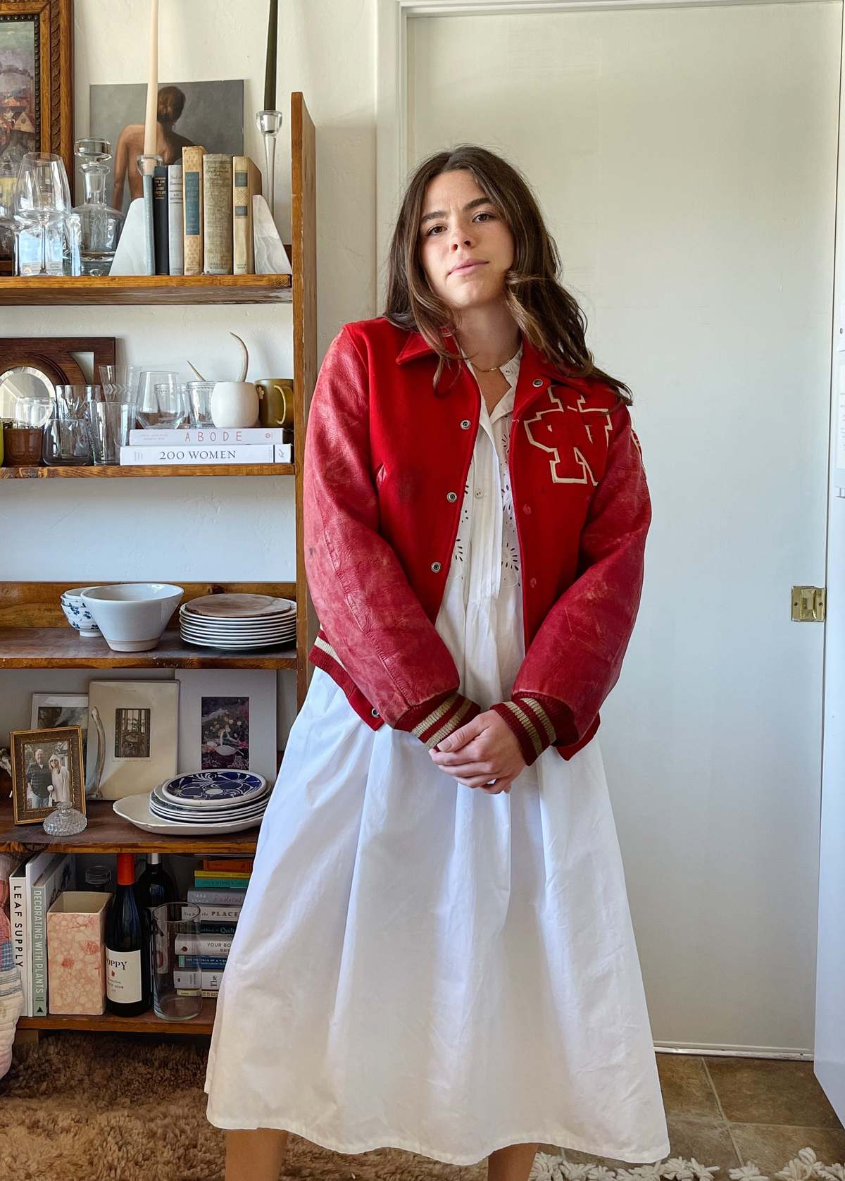 Ludlow Worn Leather & Wool Letterman | Garmentory