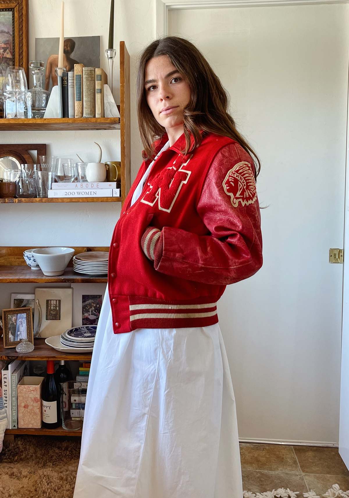 Ludlow Worn Leather & Wool Letterman | Garmentory