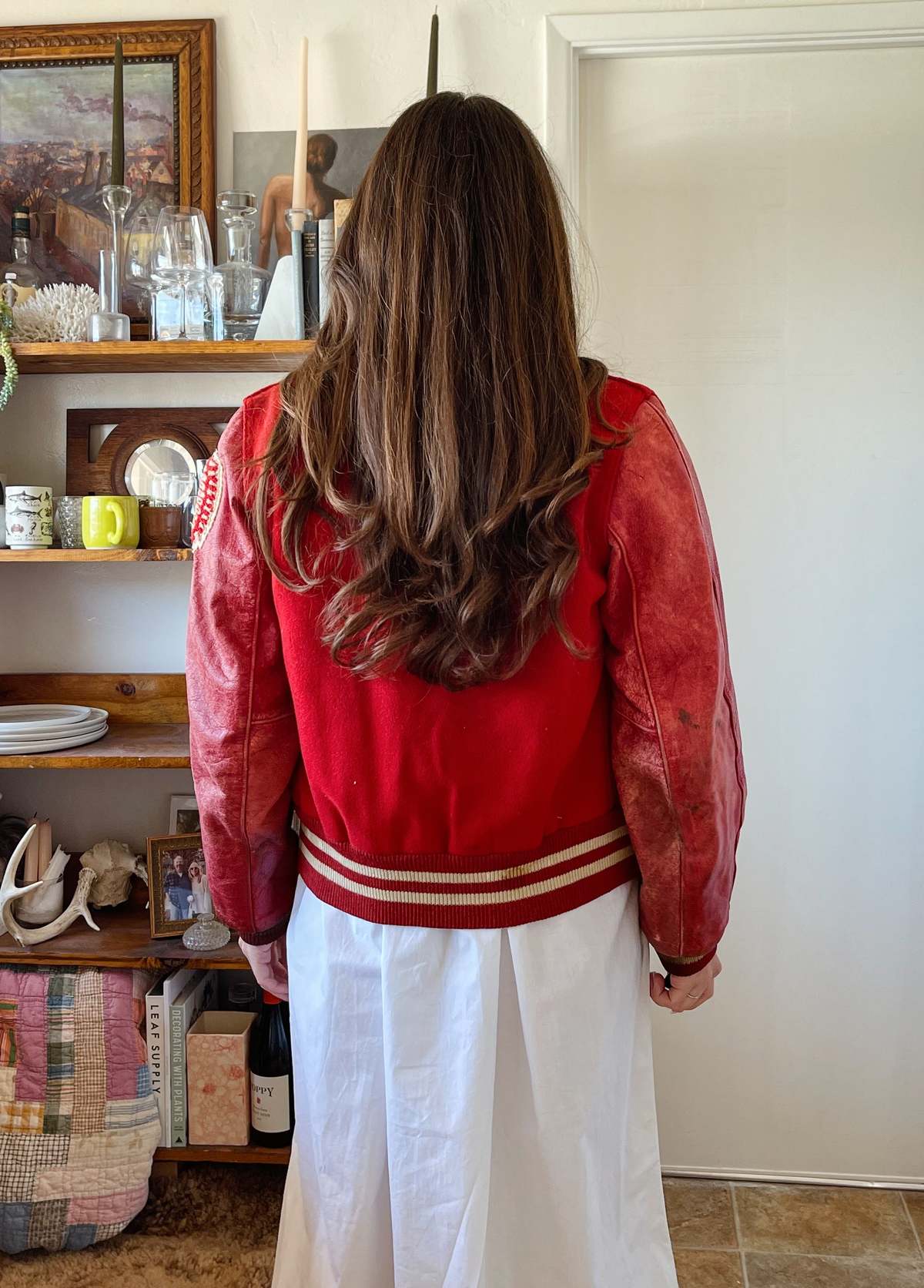 Ludlow Worn Leather & Wool Letterman | Garmentory