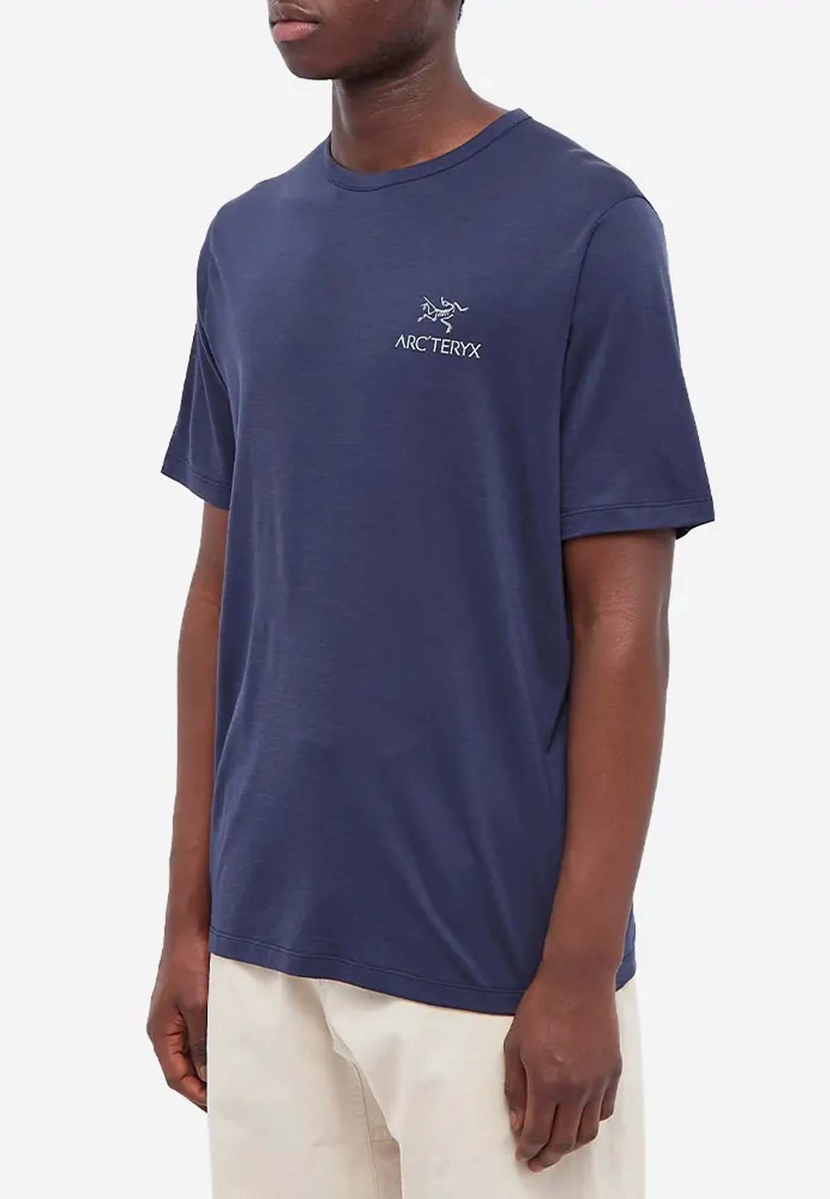 Arc'Logo Emblem Wool T-Shirt - Black Sapphire | Garmentory