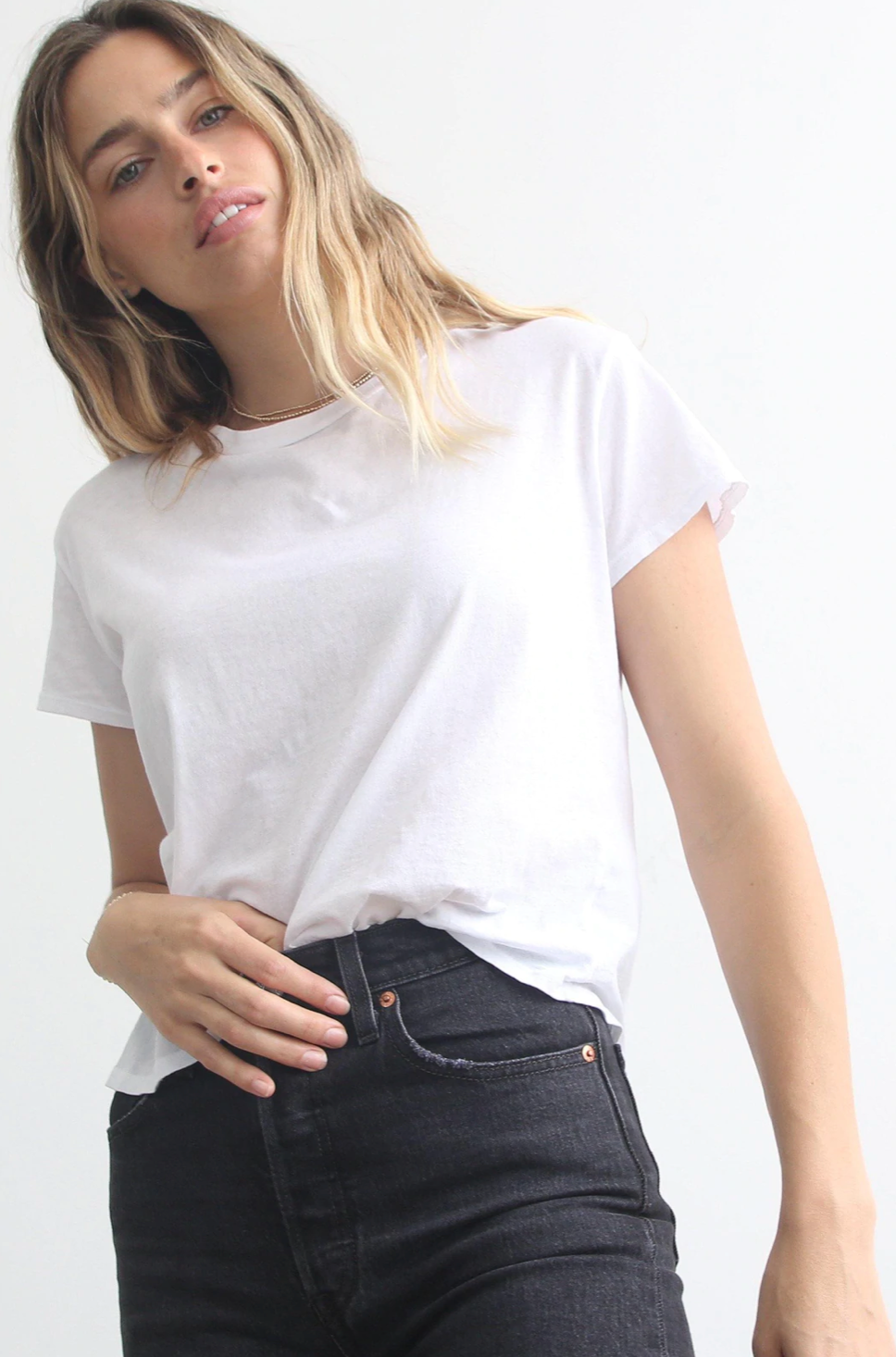 Perfect White Tee Harley Boxy Crew - Whitewash | Garmentory