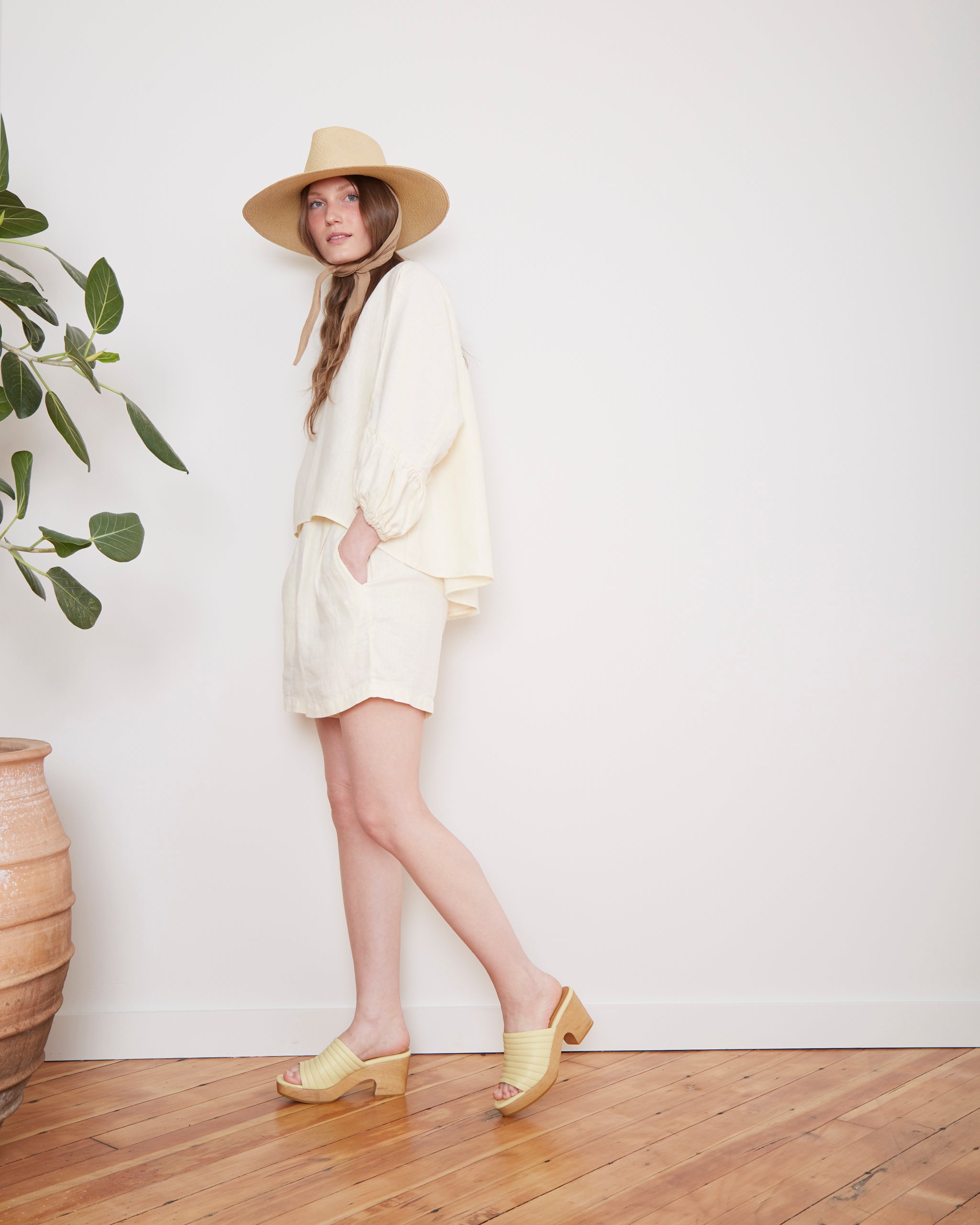 Beklina Ribbed Open Toe Clog - Pastel Sunshine | Garmentory