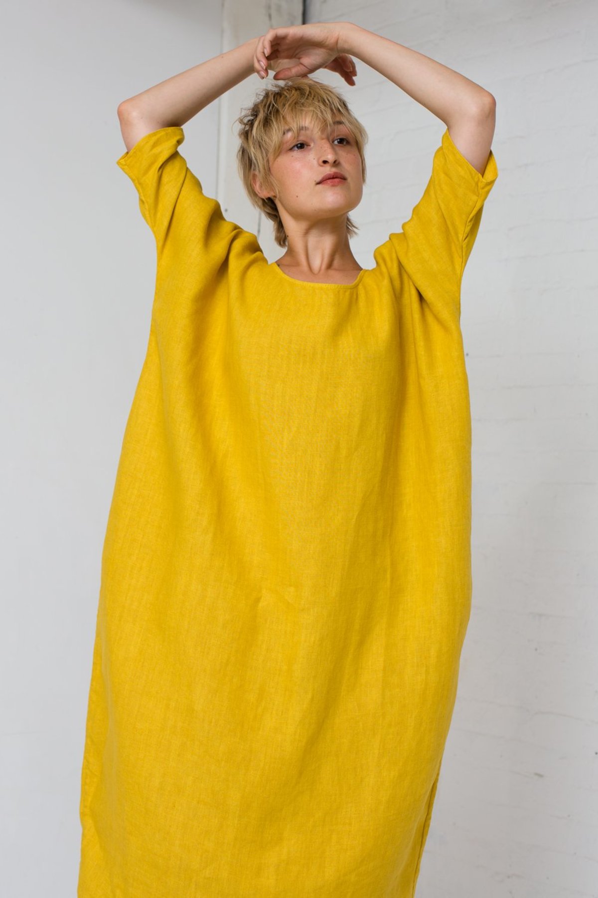 Rachel Craven Long Cocoon Dress in Tumeric | Garmentory
