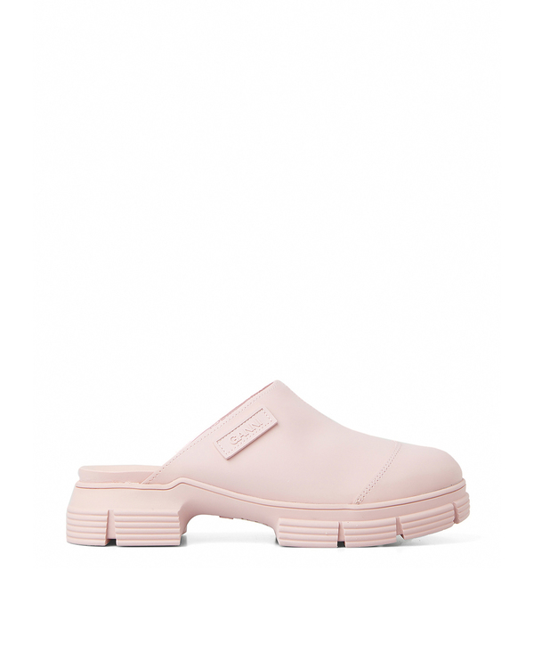 Ganni Recycled Rubber City Mules - Pink | Garmentory