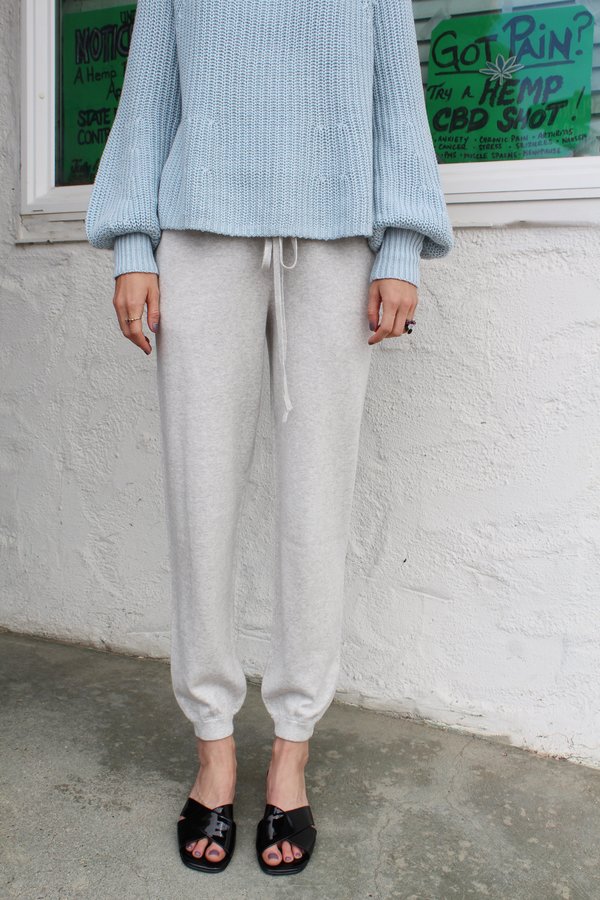 Apiece Apart Junegrass Cashmere Jogging Pant - Gray Marl | Garmentory