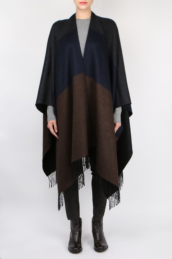 Alonpi Cashmere Whipstitch Edge Cape | Garmentory