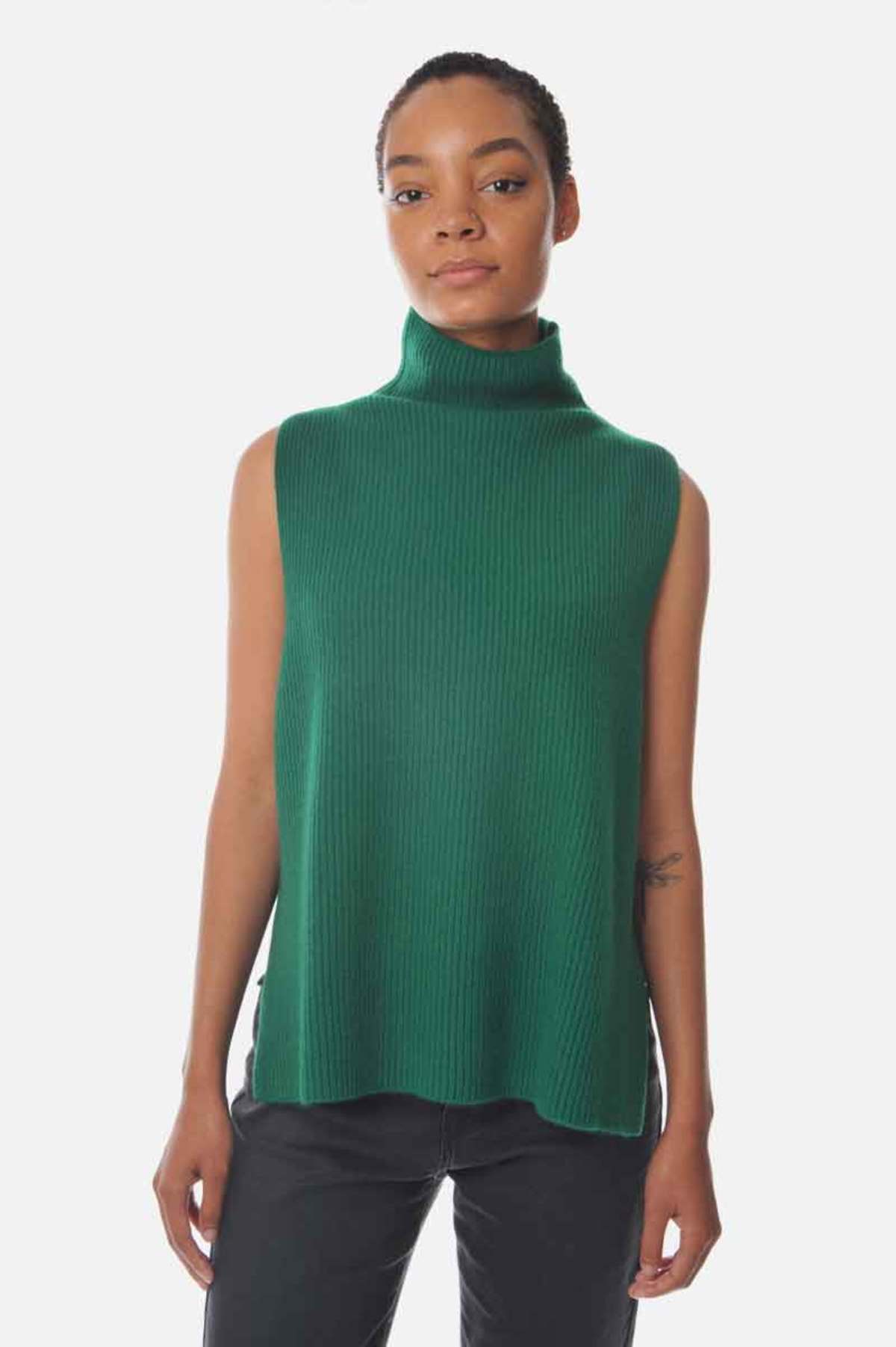 Oyuna Nina Cashmere Vest - Emerald | Garmentory