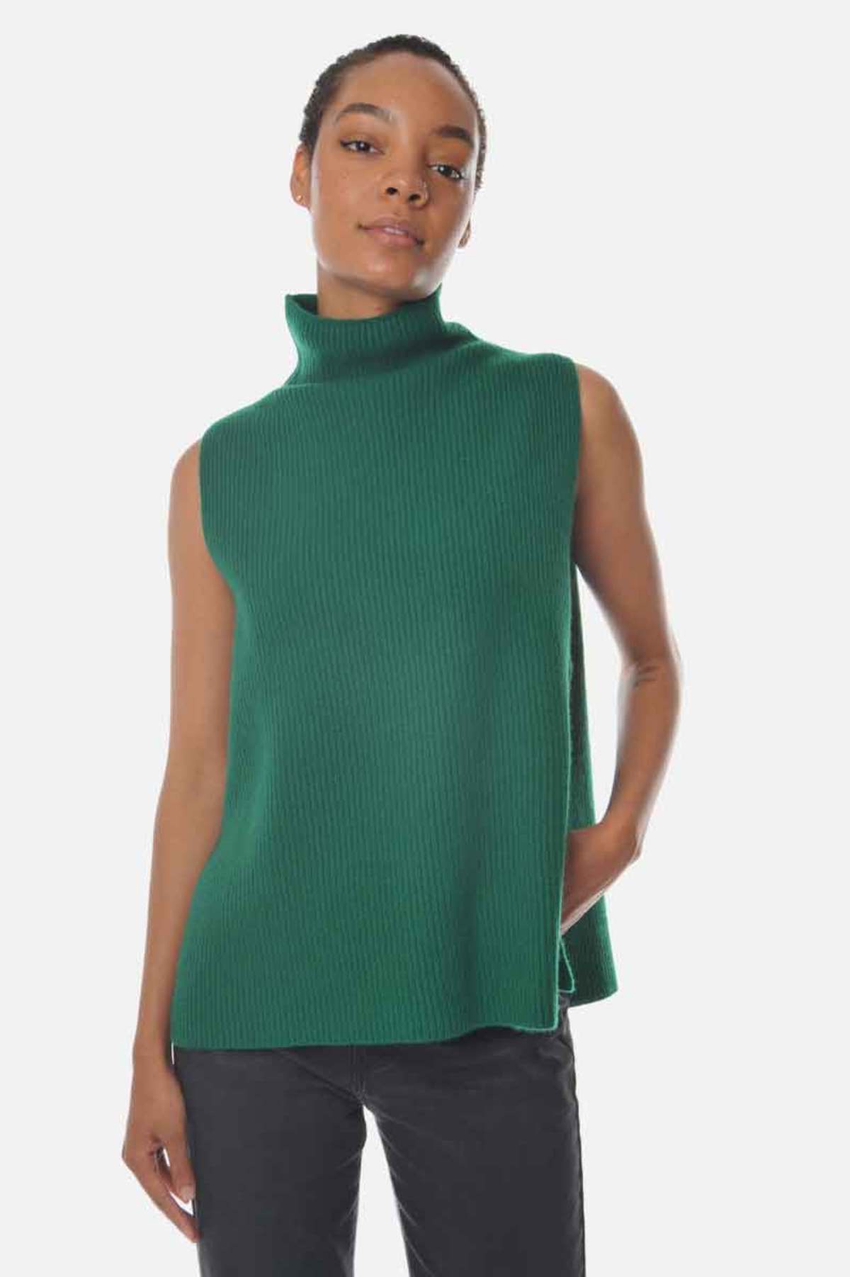 Oyuna Nina Cashmere Vest - Emerald | Garmentory