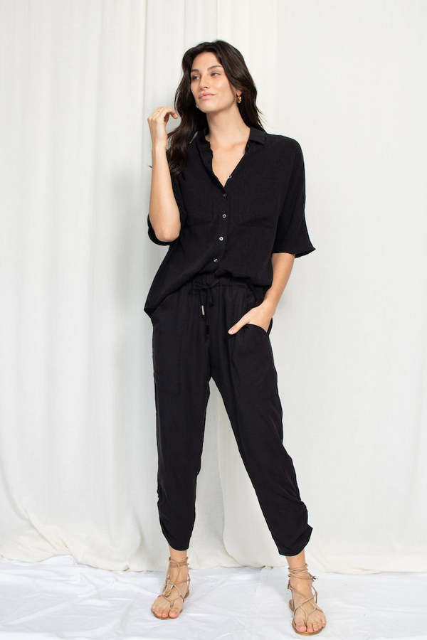 Natalie Busby Slouch Pants in Black | Garmentory