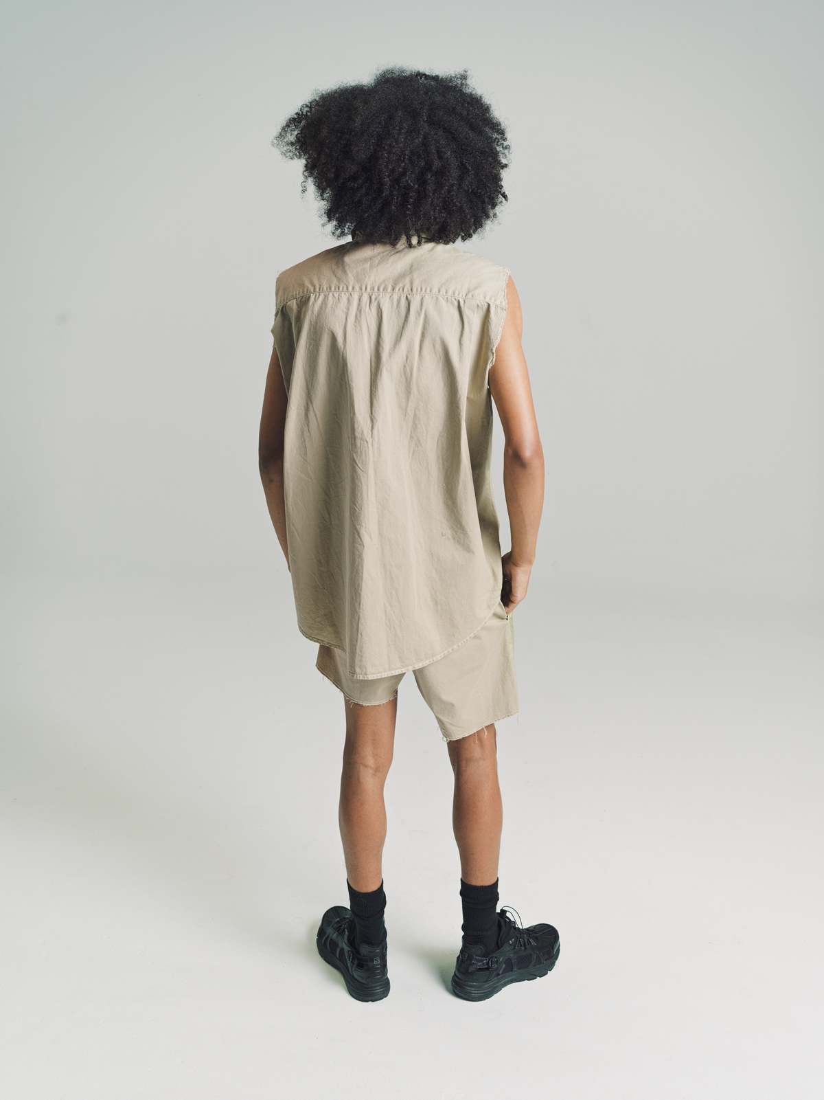 Vintage Phipps Runway Exclusive Techno Tan Uniform Sleeveless Shirt ...