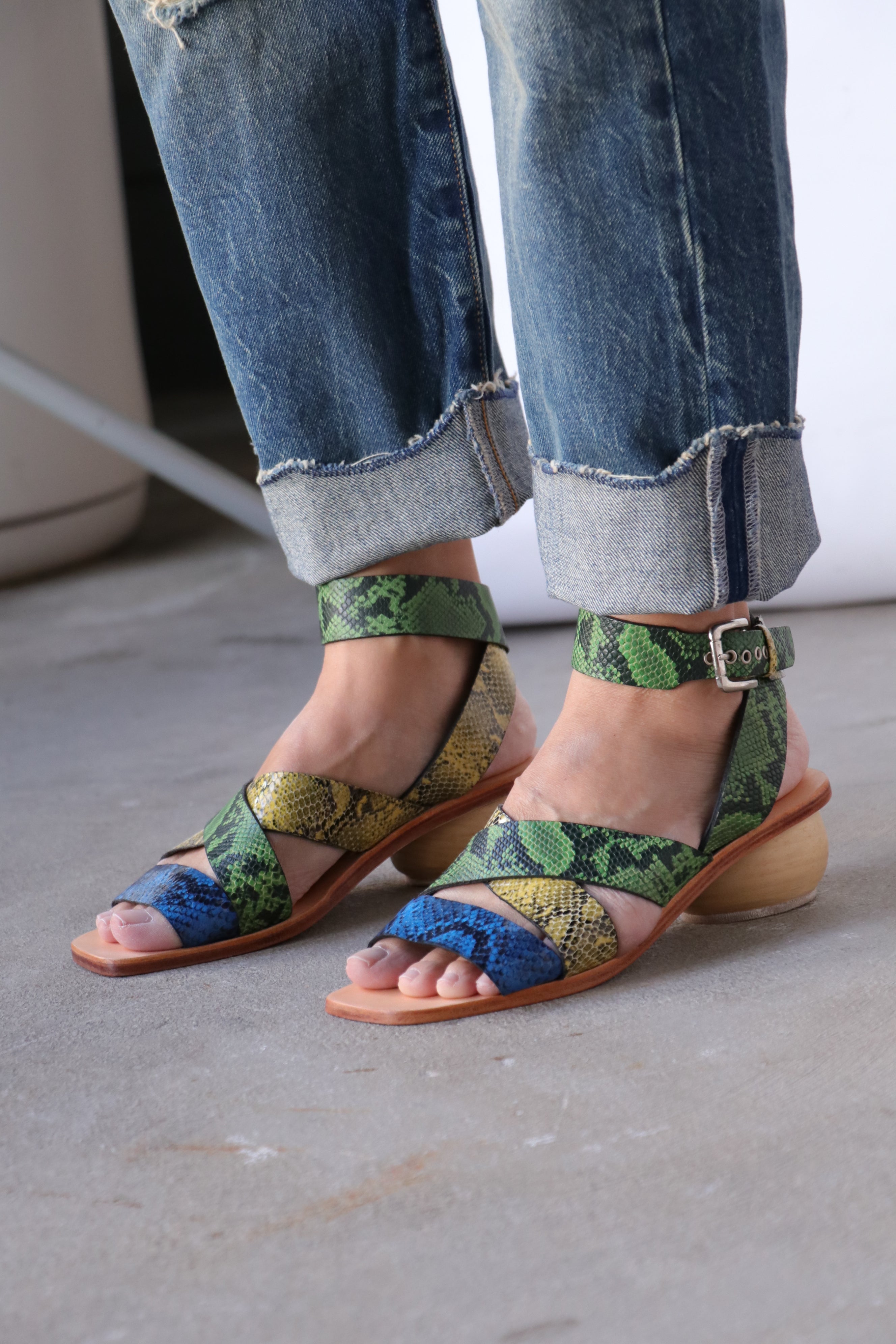 Rachel Comey Cini Sandal - Green Multi | Garmentory