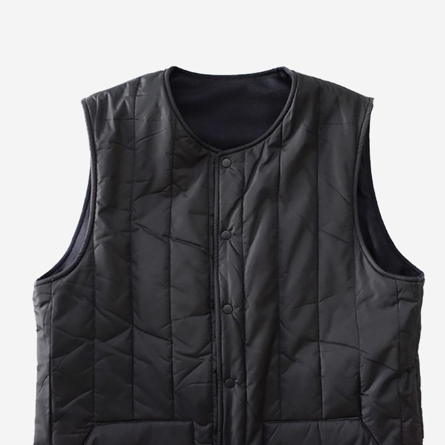 Still By Hand Reversible 3M Thinsulate Vest - Navy/Black | Garmentory