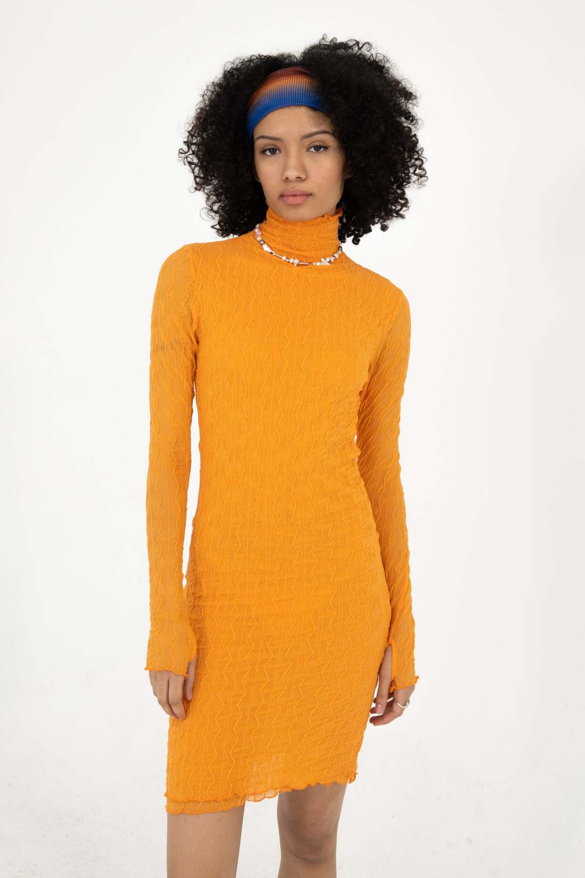 Find Me Now Ross Mesh Mini Dress - Aperol | Garmentory