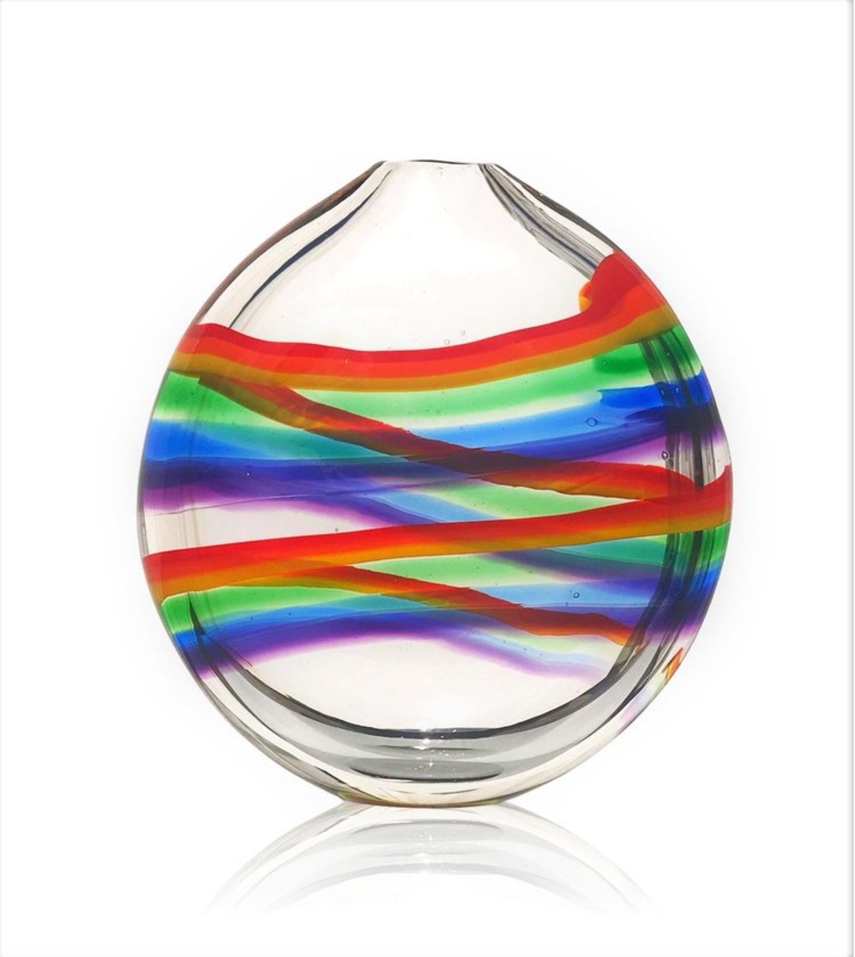 Rainbow Glass Productions Large Squiggly Rainbow Vase | Garmentory