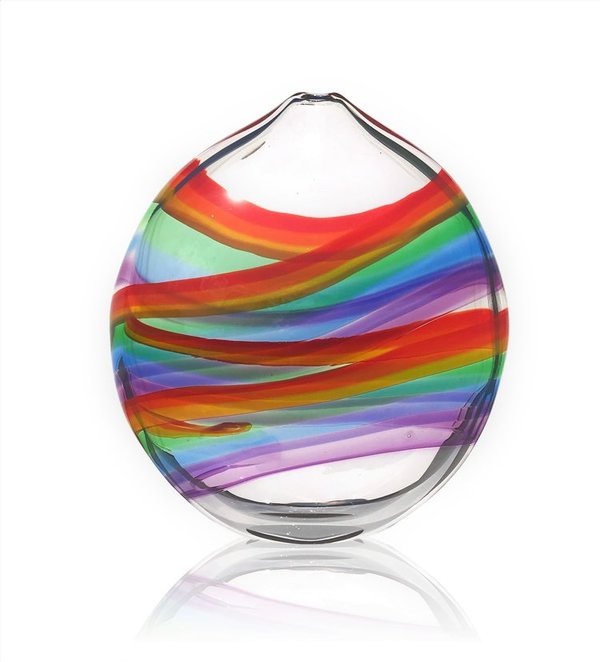 Rainbow Glass Productions Medium Squiggly Rainbow Bud Vase | Garmentory