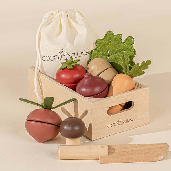 Kids Coco Village Wooden Vegetables Playset | Garmentory
