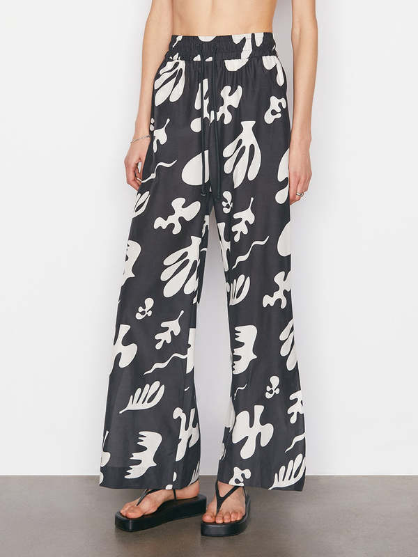 FRAME Denim Drawstring Lounge Pant - Faded Noir Multi | Garmentory