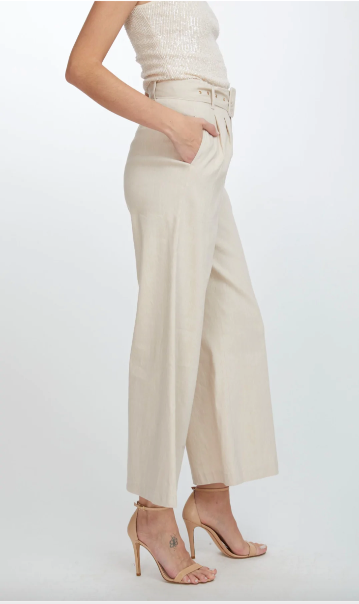 Generation Love Rhea Wide Leg Pant - Almond | Garmentory