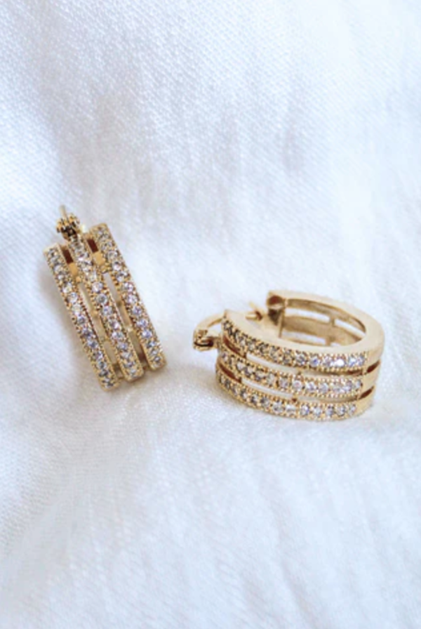 Kinsey Designs Julia Triple Hoop - Gold | Garmentory