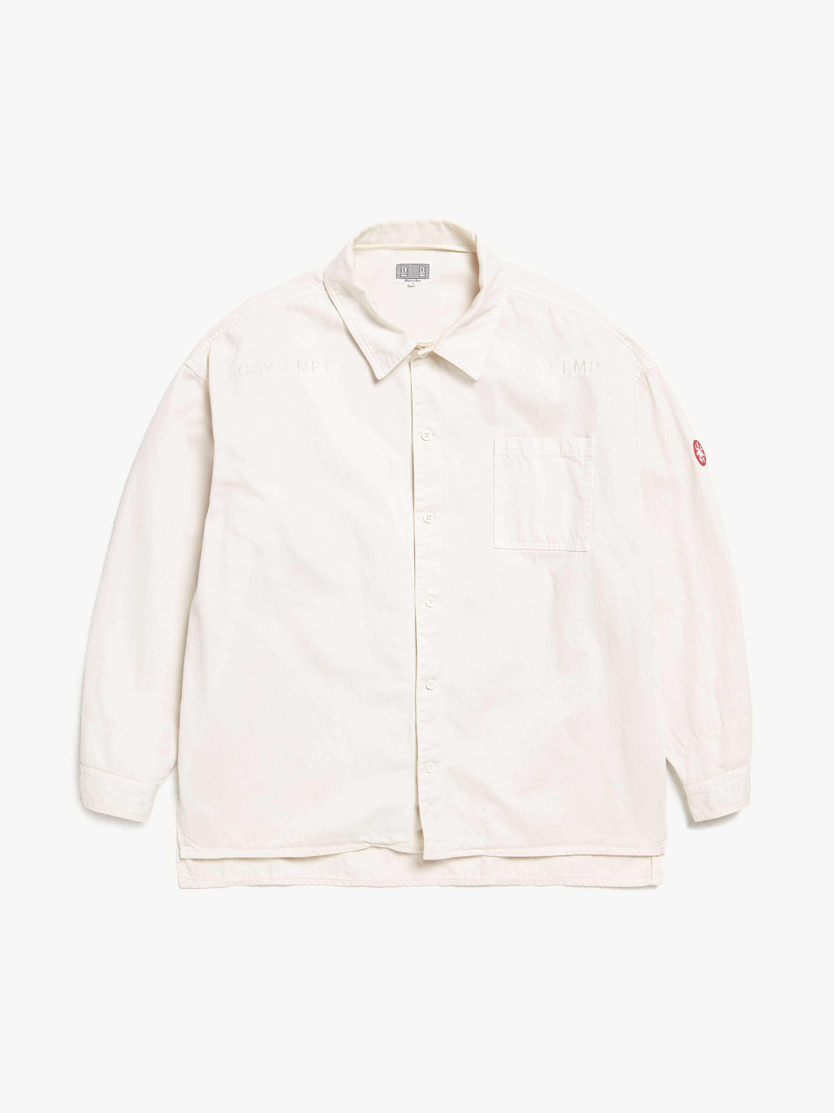 Cav Empt Logo Printed Cotton Light Jacket - Light Beige | Garmentory