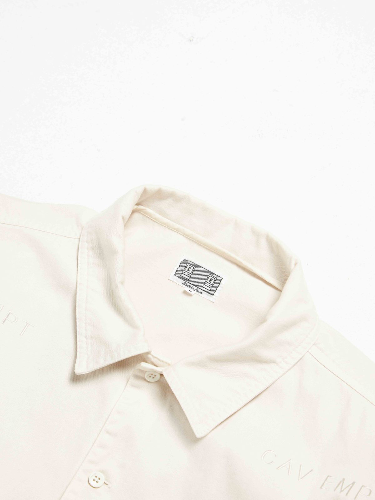 Cav Empt Logo Printed Cotton Light Jacket - Light Beige | Garmentory
