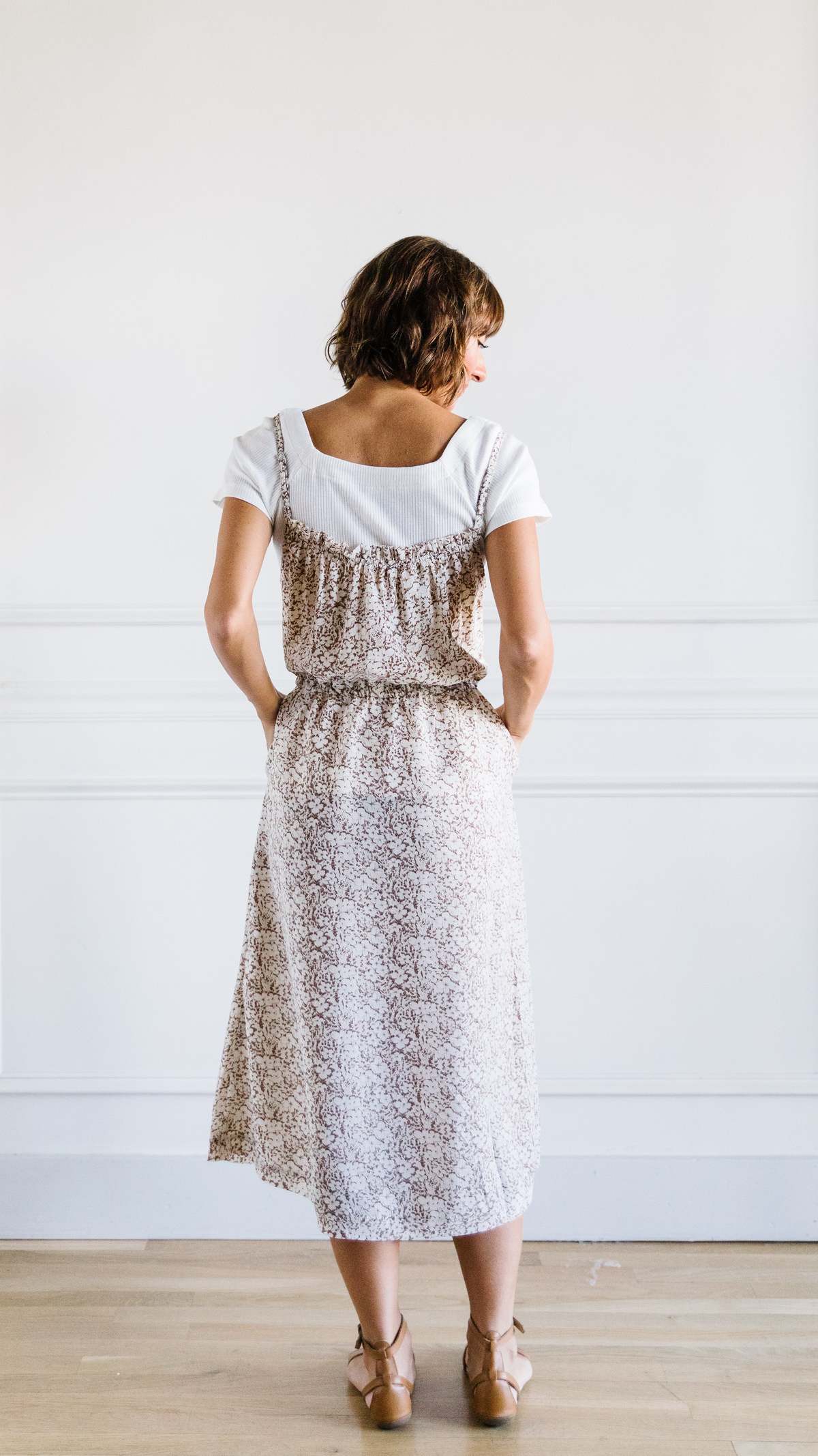 Grade & Gather Smocking Sleeveless Dress - Ivory | Garmentory