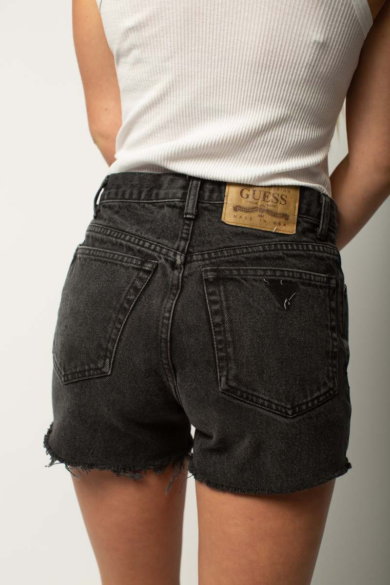 Black Denim Cut-Offs | Garmentory