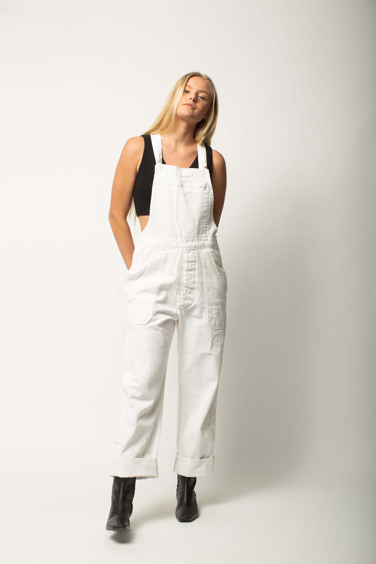 White Denim Overalls | Garmentory
