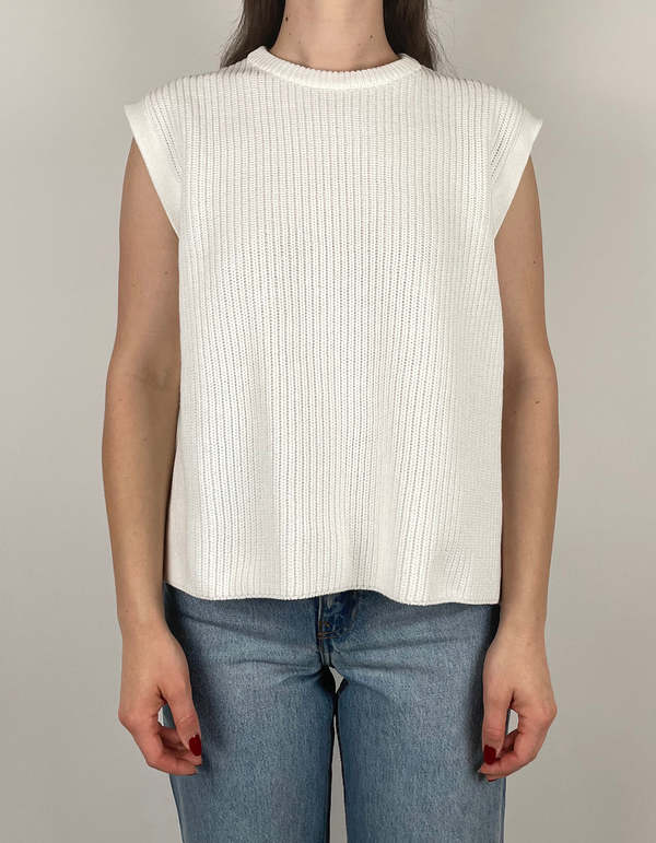 Minimum Mikala Waistcoat - Broken White | Garmentory
