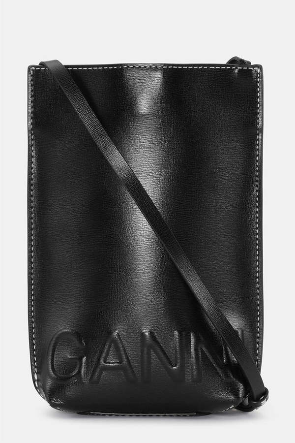Ganni Banner Mini Crossbody Bag - Black | Garmentory