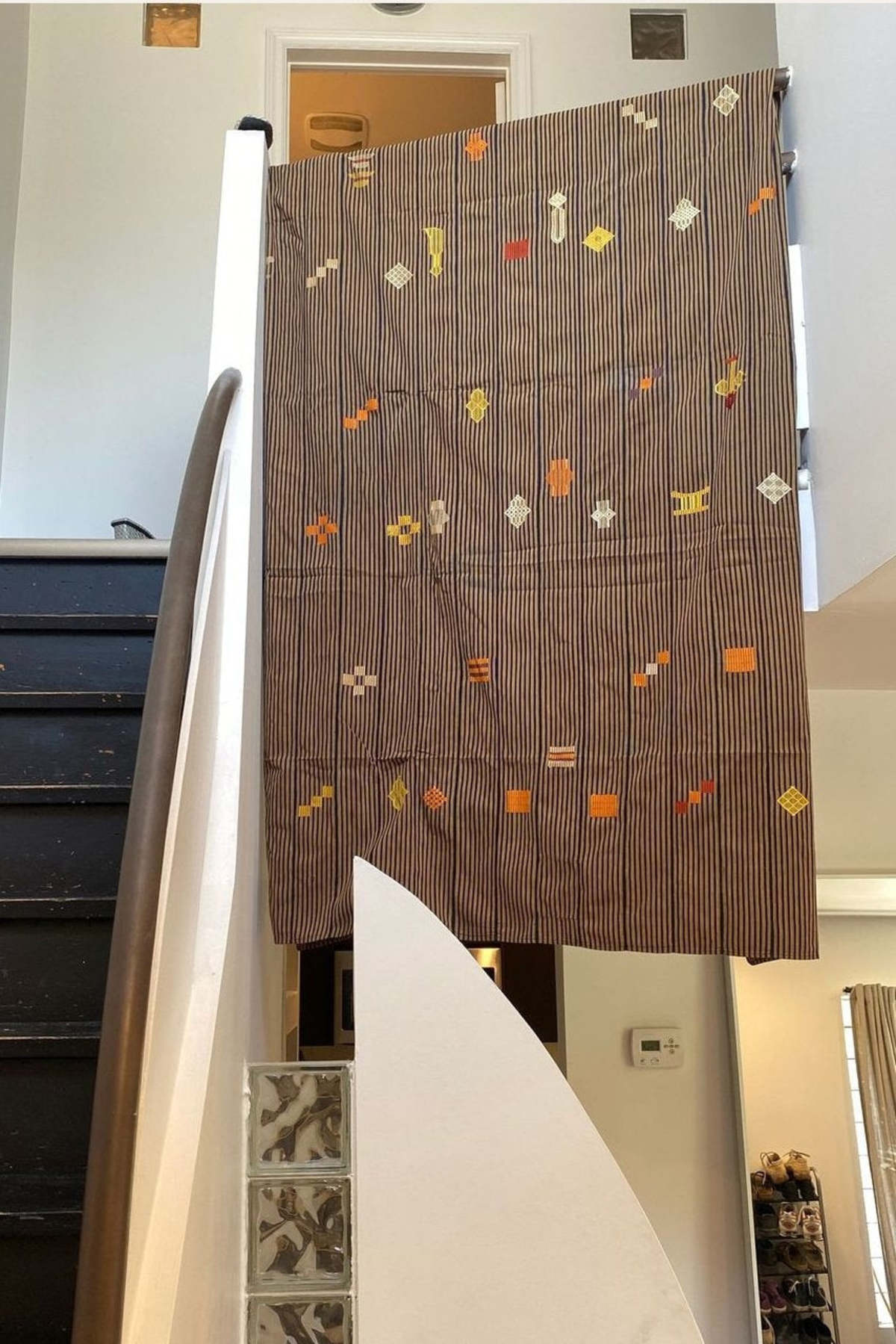 Vintage 100% Silk Shop PINSTRIPE VINTAGE EWE CLOTH - Multi | Garmentory