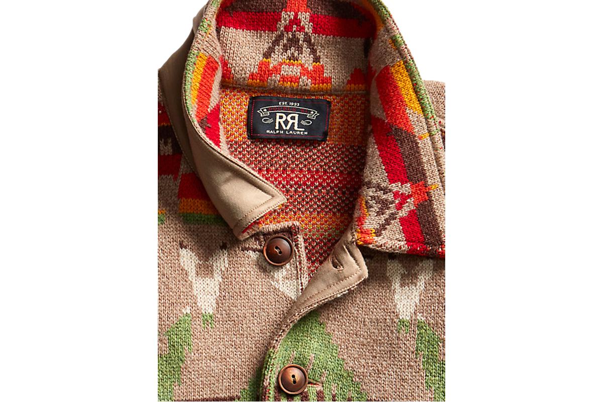 RRL Southwestern Wool-Blend Sweater Jacket - Tan/Red/Multi | Garmentory