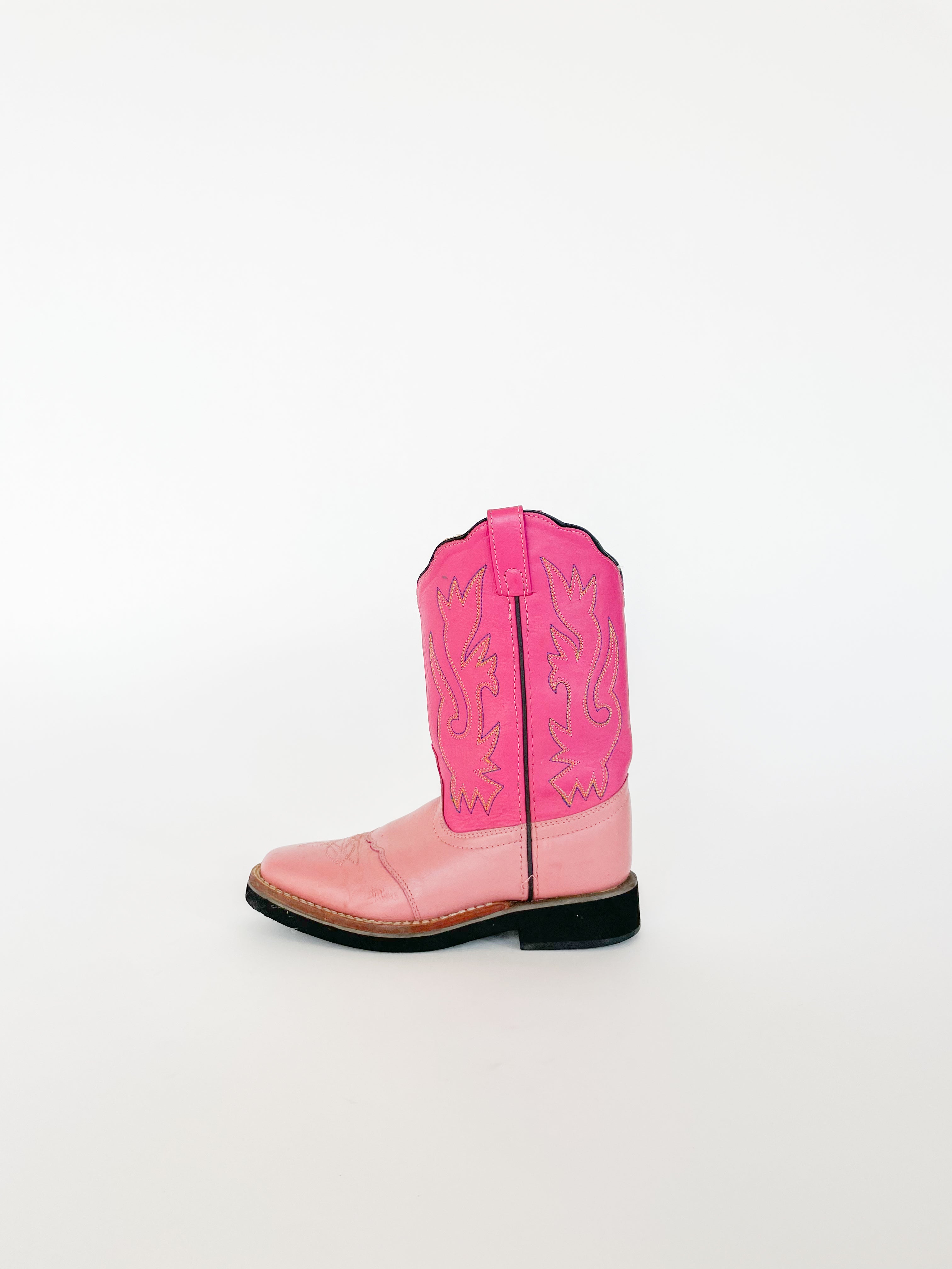 Two Tone Cowboy Boots - Pink | Garmentory
