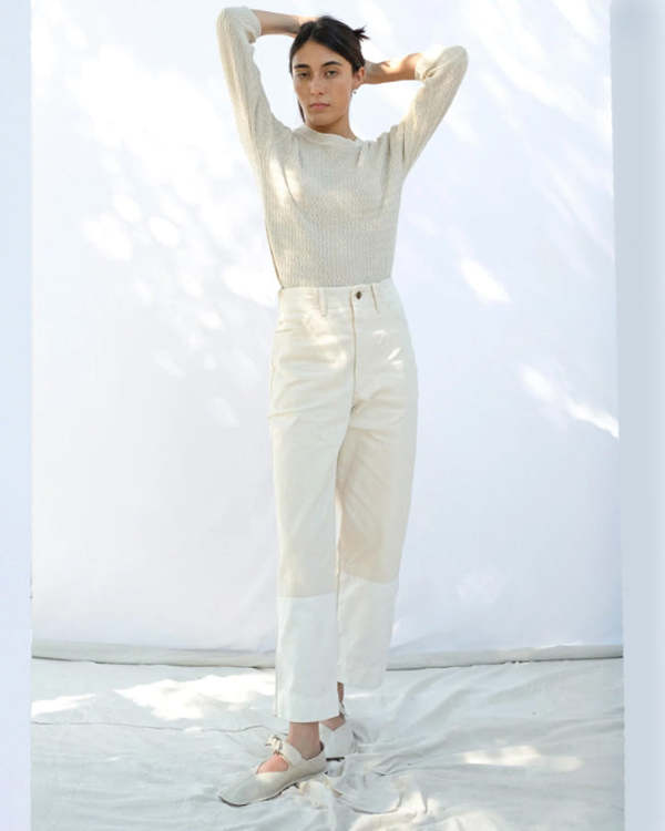 Micaela Greg Two-tone Seamed jean | Garmentory