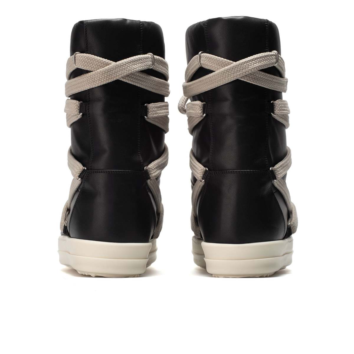 Rick Owens Jumbo Puffer Megalaced Boots - Black | Garmentory