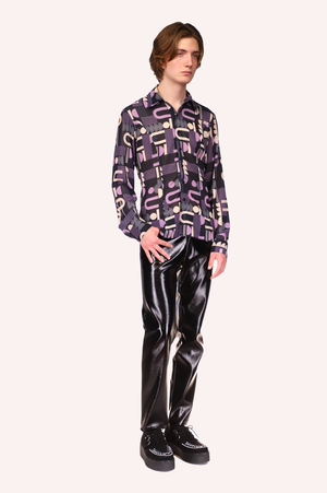 Anna Sui Dancing Deco Button Down Top - Black Multi | Garmentory