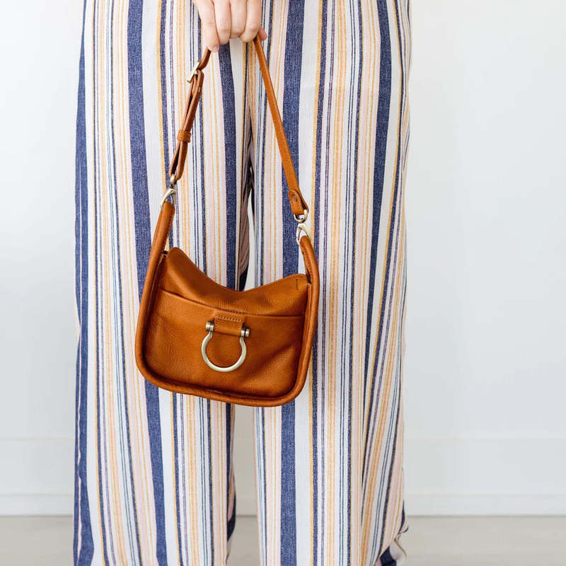 Sapahn Frida Raw Leather Mini Shoulder Bag - Whiskey | Garmentory