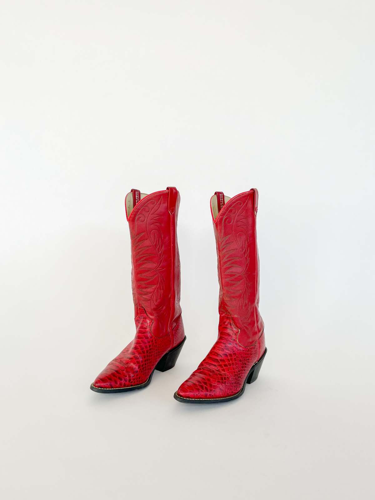 Cowboy Boots - Red Flame Embossed | Garmentory