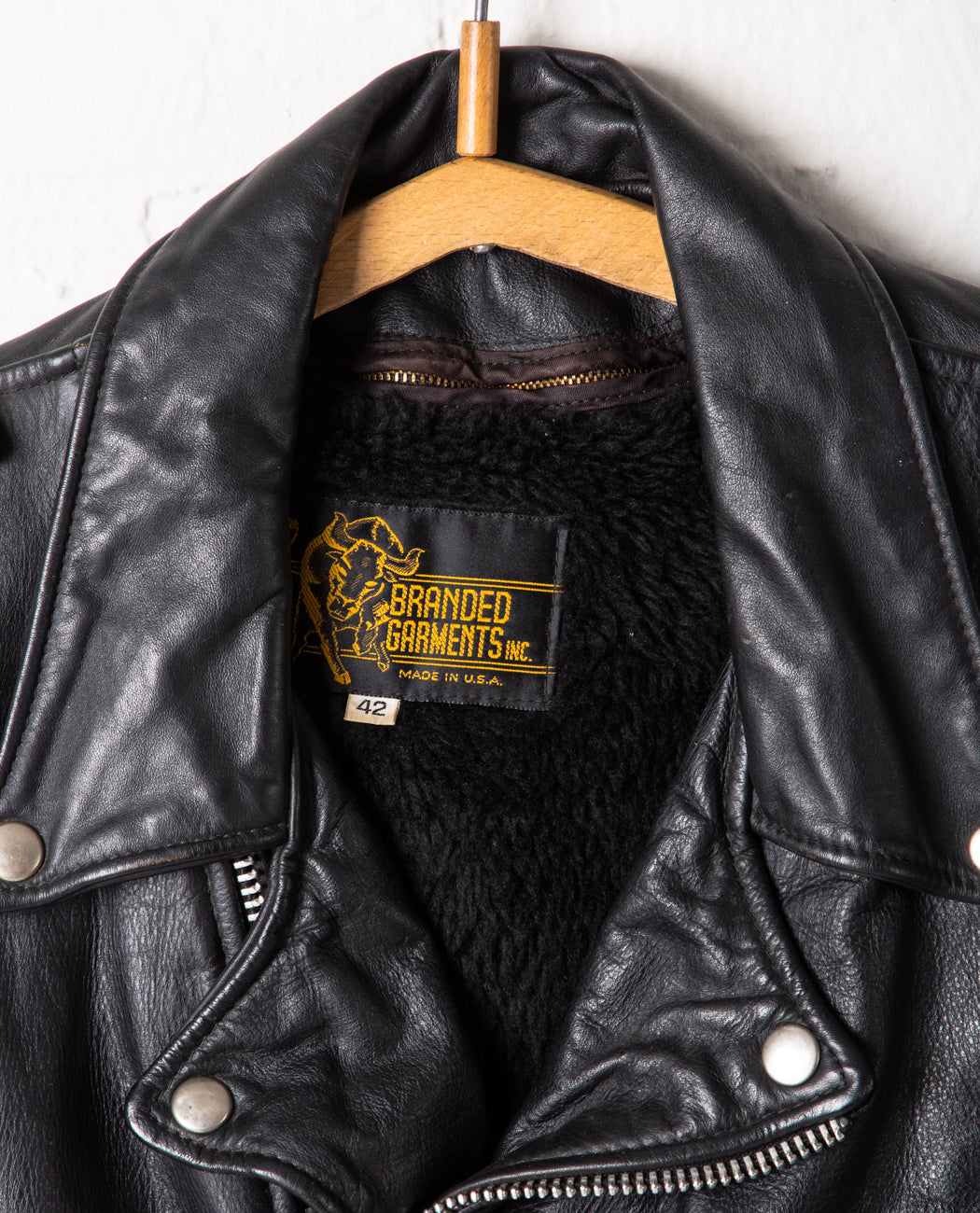 Branded Garments Leather Lined Biker Jacket | Garmentory