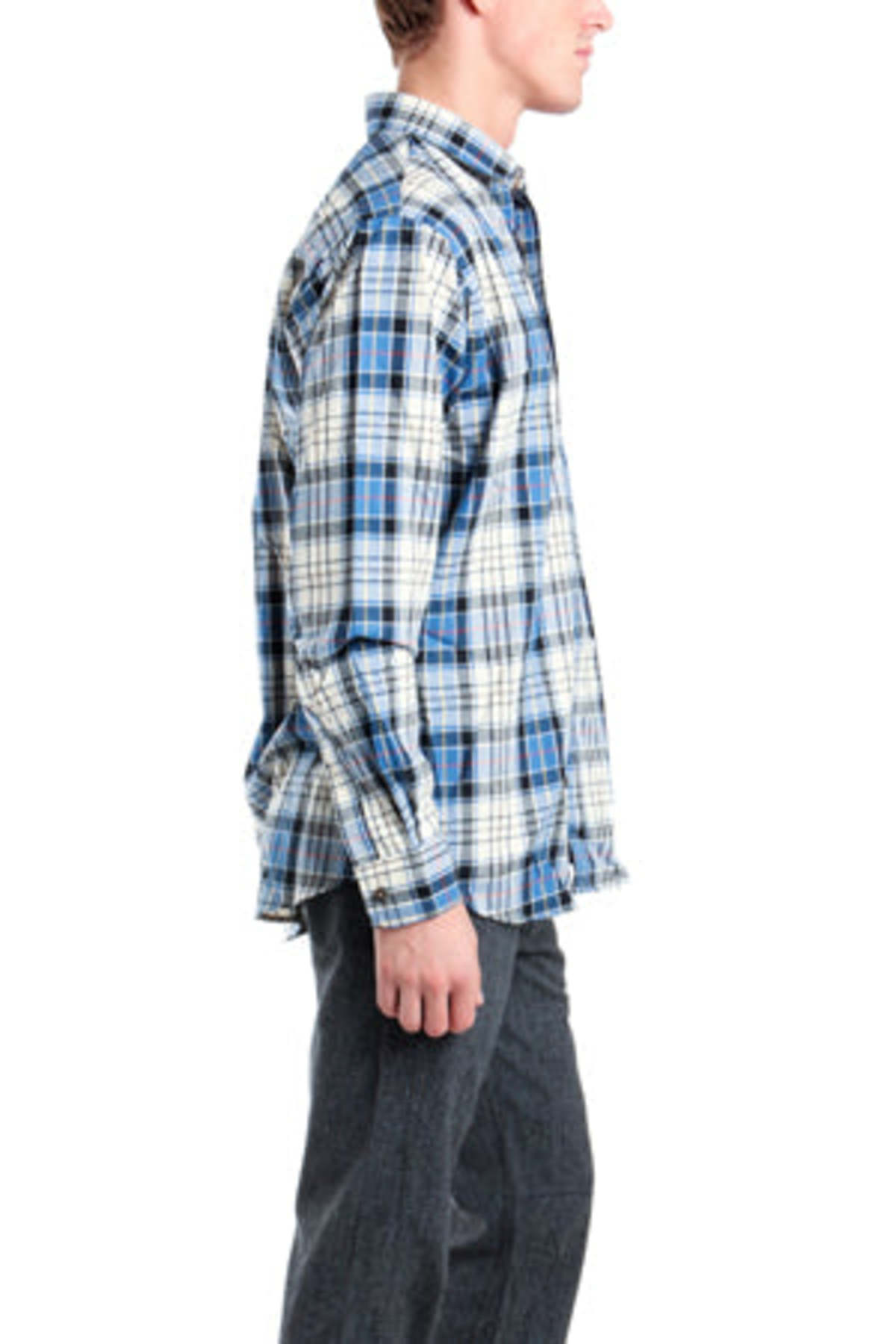 Blue&Cream Flannel Shirt - Blue/Cream | Garmentory
