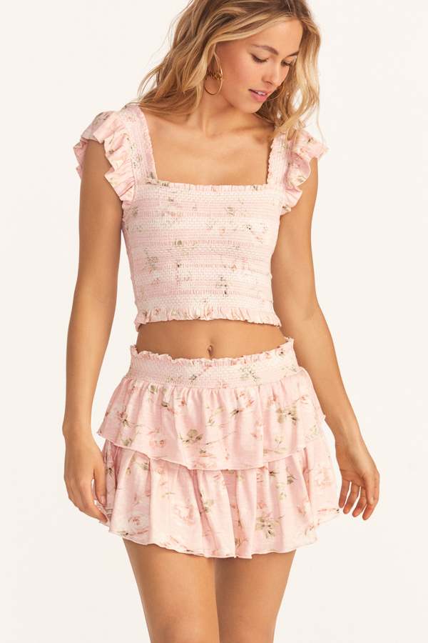Loveshackfancy Ruffle Mini Skirt Ballet Pink Garmentory