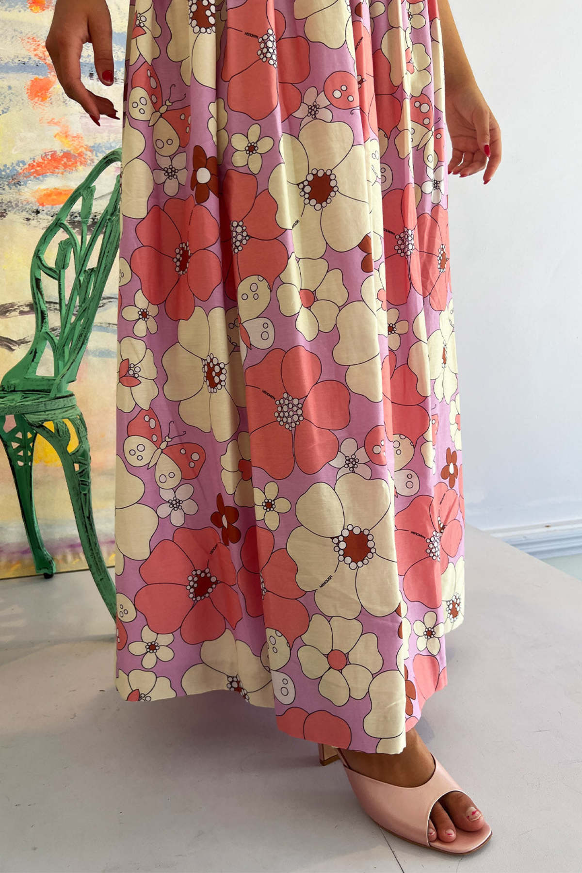 Manoush Comic Strip Dress - Rose | Garmentory