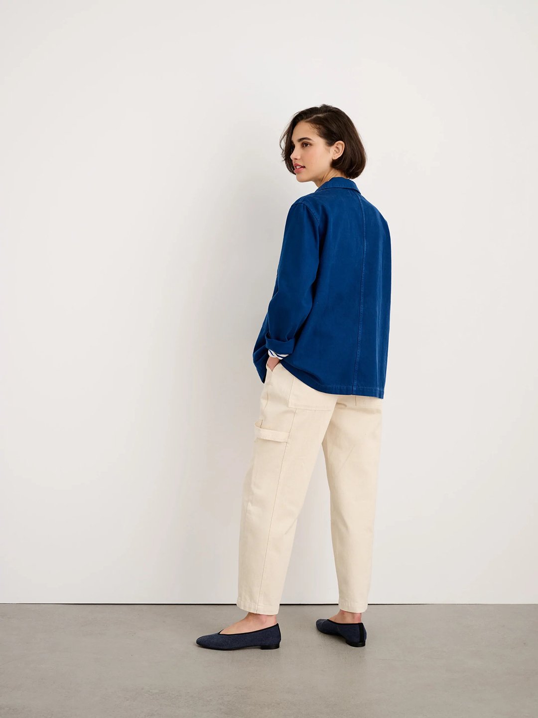 Alex Mill Britt Recycled Denim Work Jacket - Cobalt | Garmentory