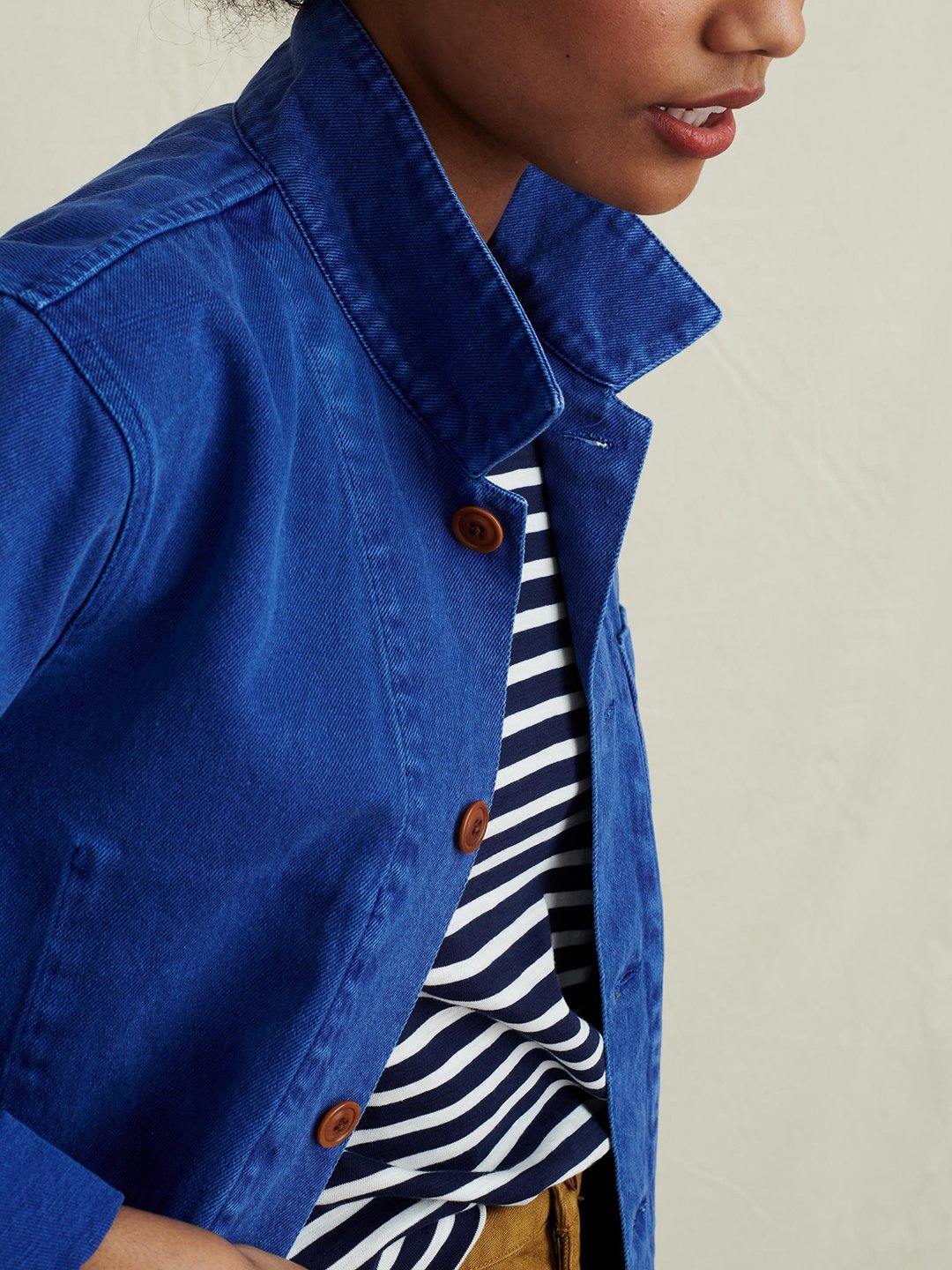 Alex Mill Britt Recycled Denim Work Jacket - Cobalt | Garmentory