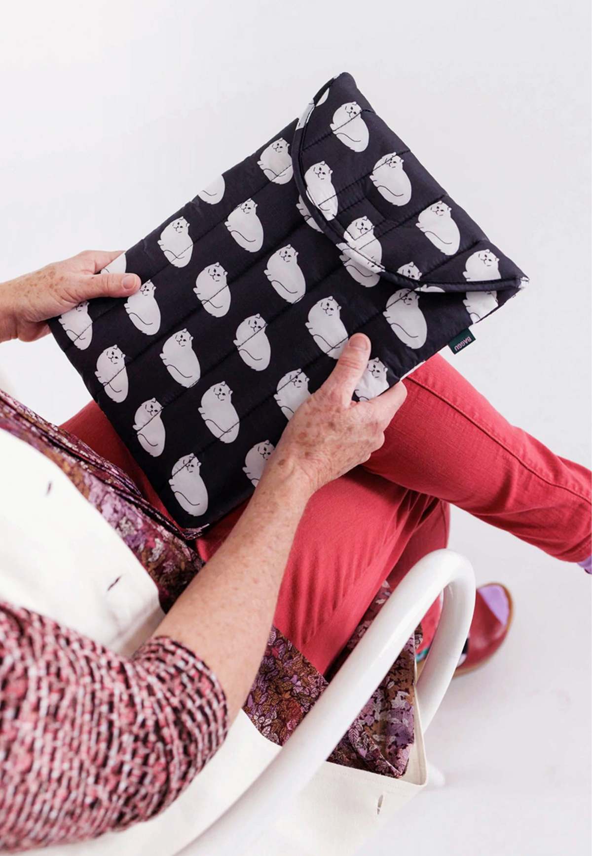 Baggu Puffy Laptop Sleeve 13 Fluffy Cat Garmentory