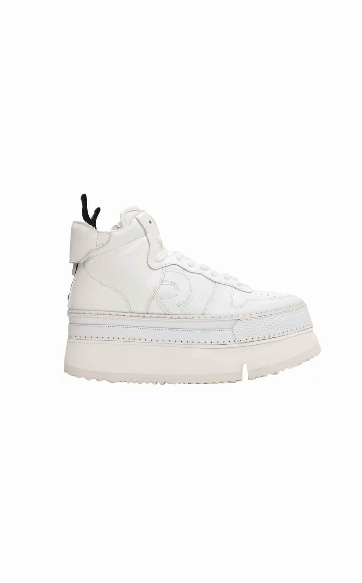 R13 High Top Platform Sneaker - WHITE | Garmentory