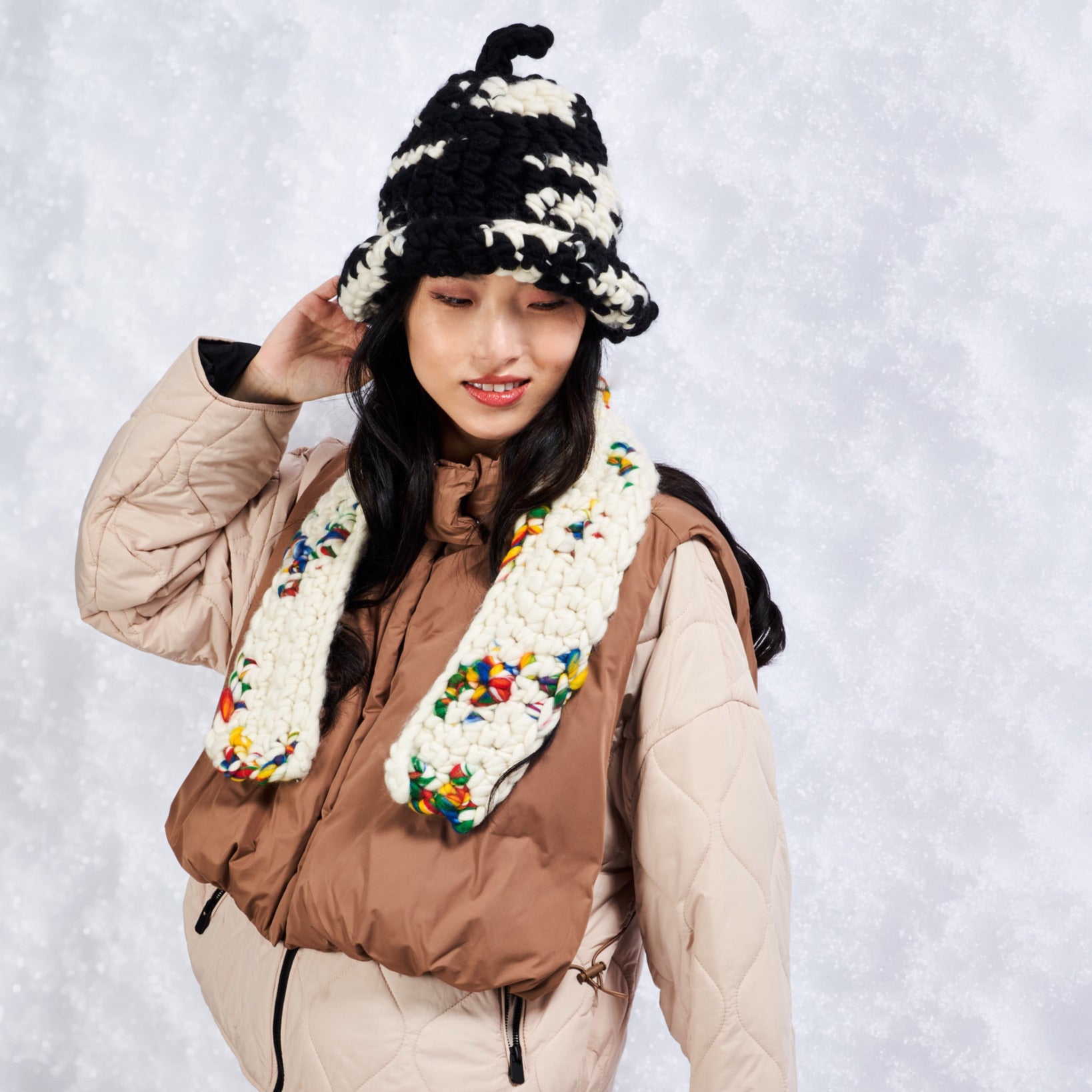 Mischa Lampert lego scarf - Cream | Garmentory